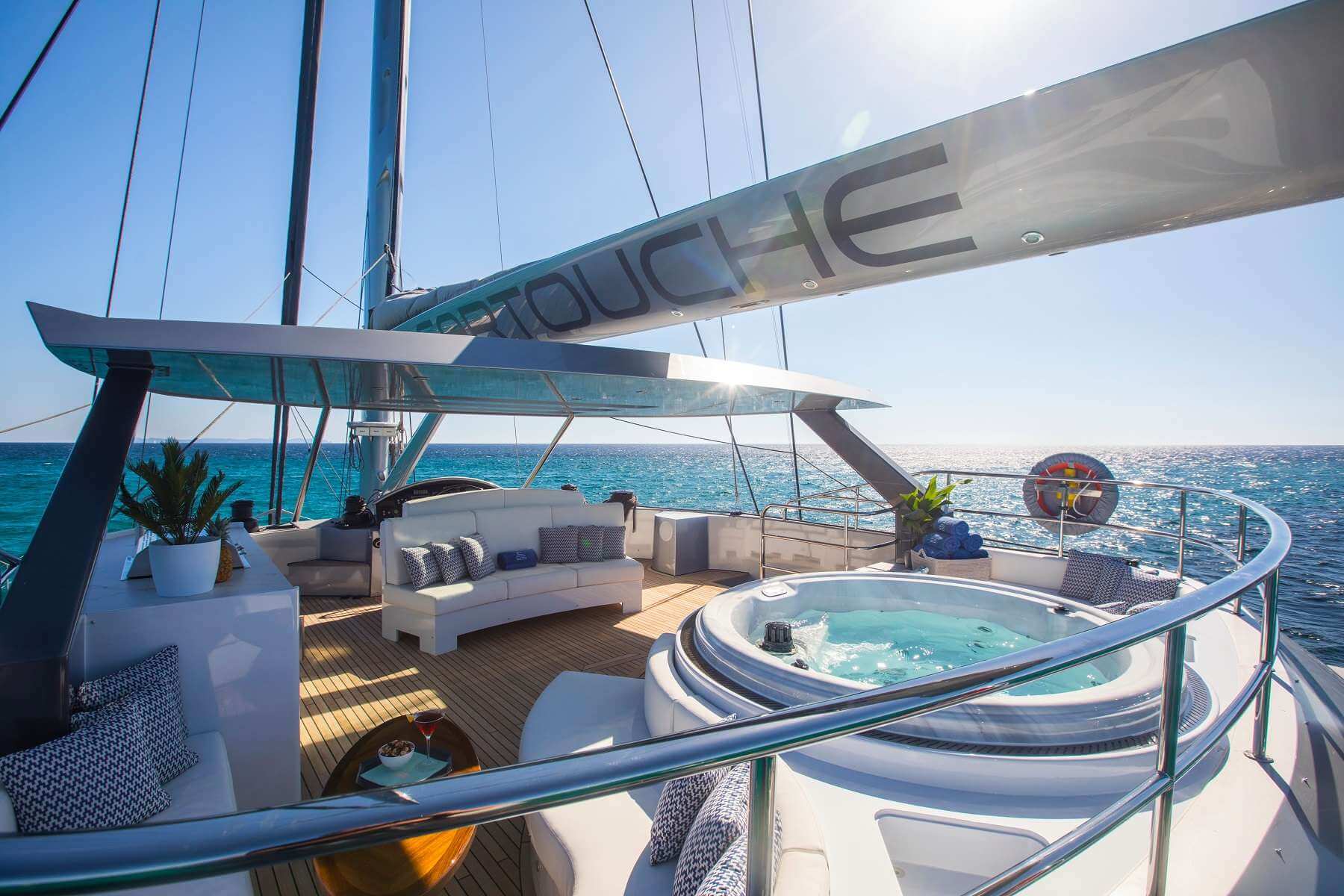 Luxury catamaran for charter Cartouche available in Mediterranean ...