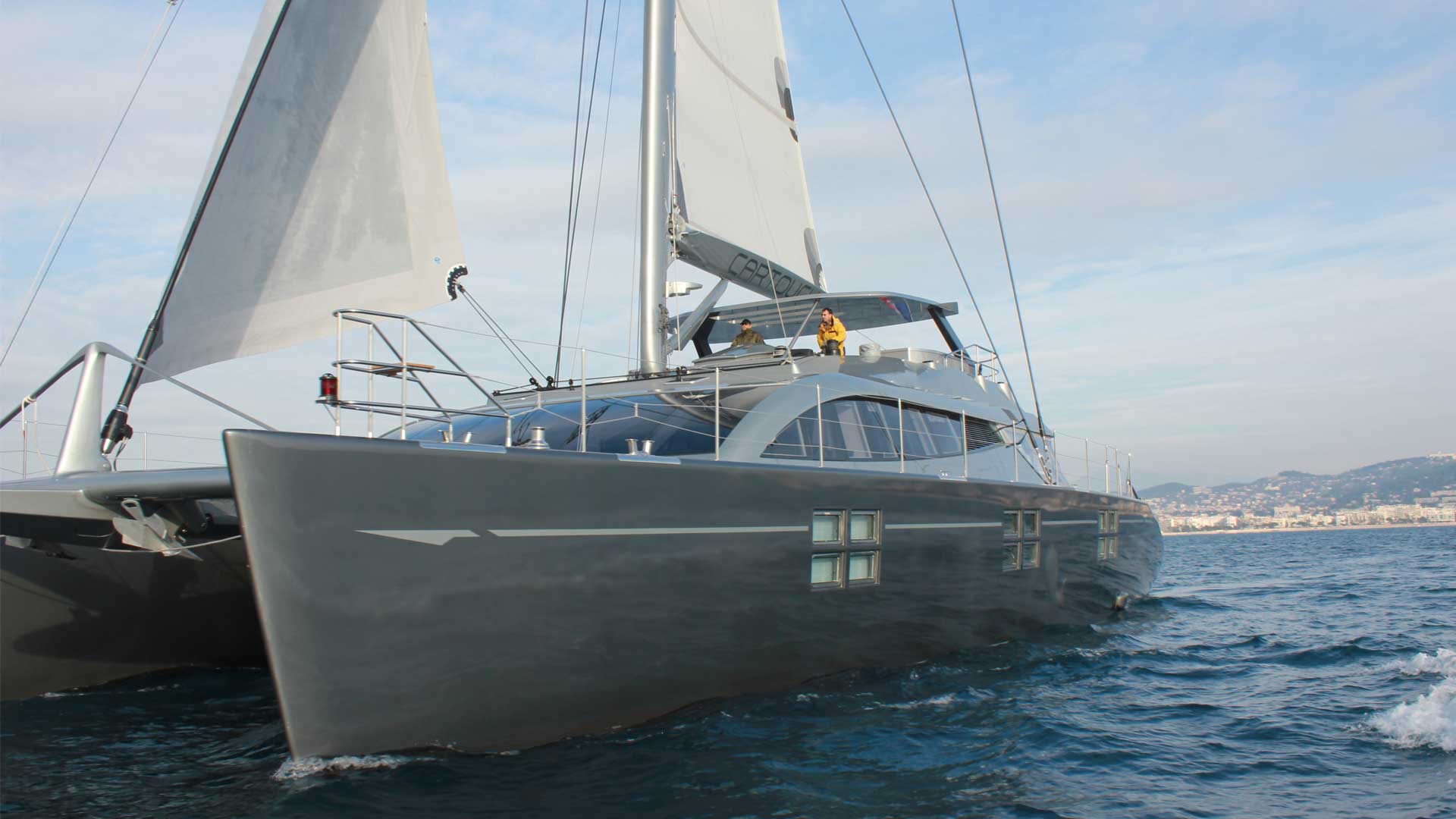 Luxury catamaran for charter Cartouche available in Mediterranean ...