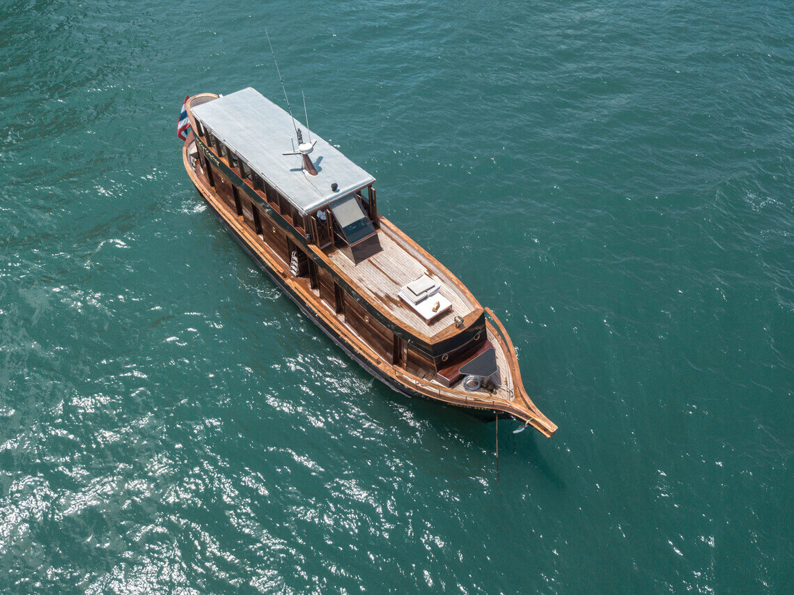 YACHT Thai-crafted wooden hull - MAHA BHETRA superyacht charter ...